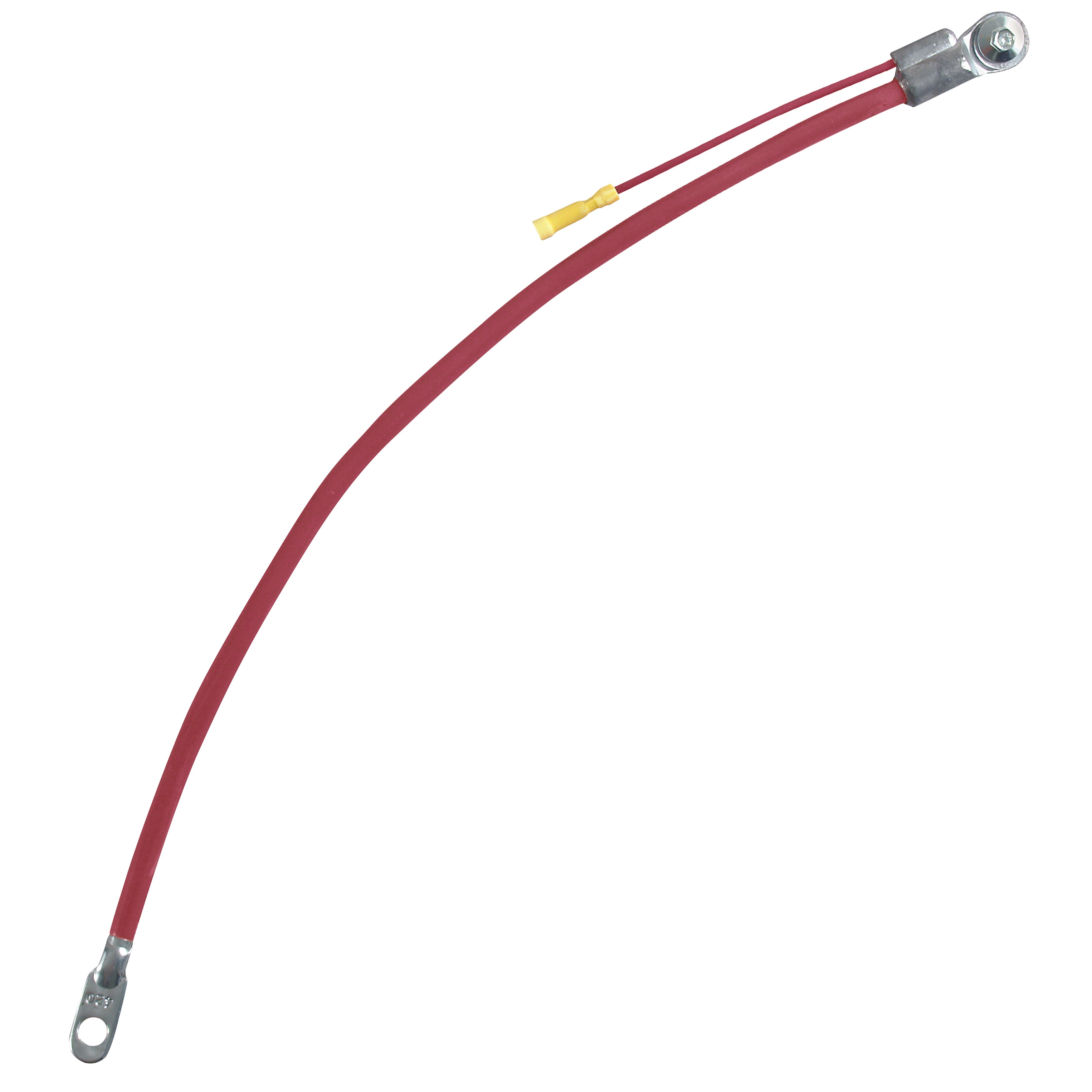 Red 25" 4 Gauge Side Terminal Battery Cable With Auxiliary Lead ...