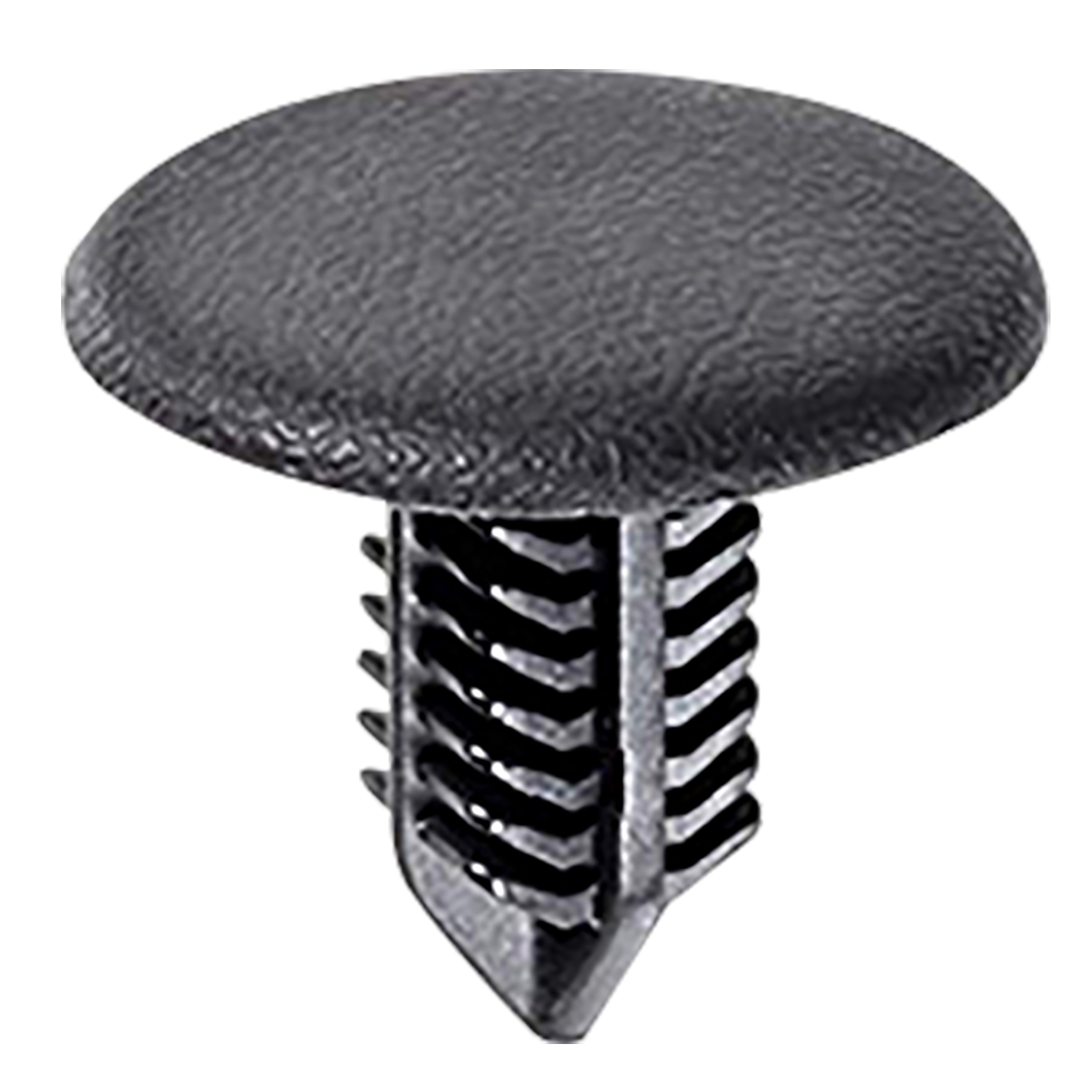 Black Nylon Trunk Interior Trim Retainers - 7MM Hole 15MM Stem 18MM He ...