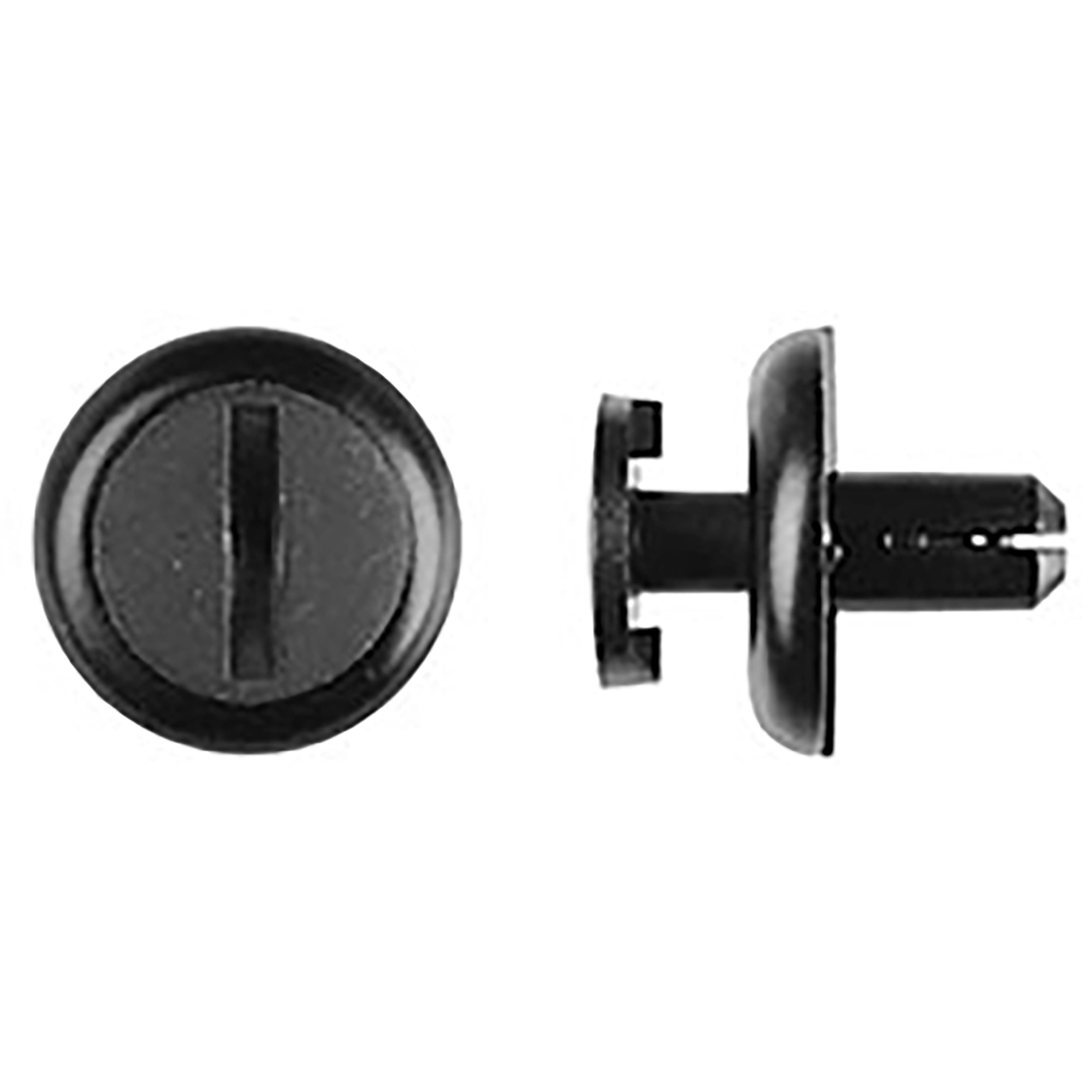 Black Nylon Fender Liner Slotted Screw Retainers - 7MM Hole 11MM Stem ...