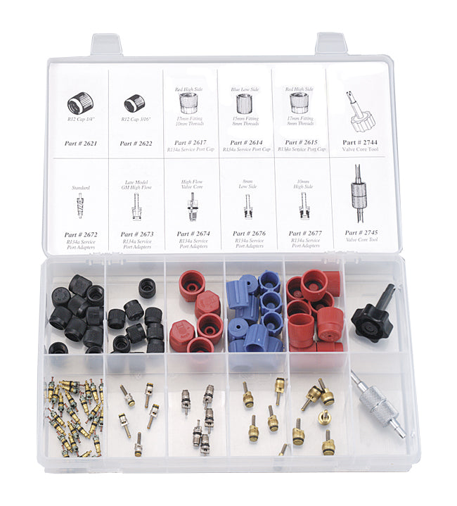 Cap & Valve Core Assortment w/ Tools – Sherco-Auto.com