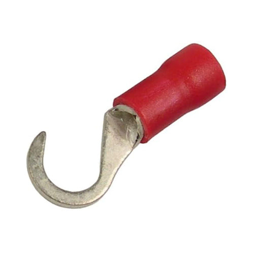 Vinyl Insulated Red Hook Terminal 22-18 Gauge #10 Stud - 100 Pack ...