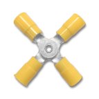 Vinyl Insulated Yellow 4-Way Wire Terminal Connector 12-10 Gauge - 10 ...