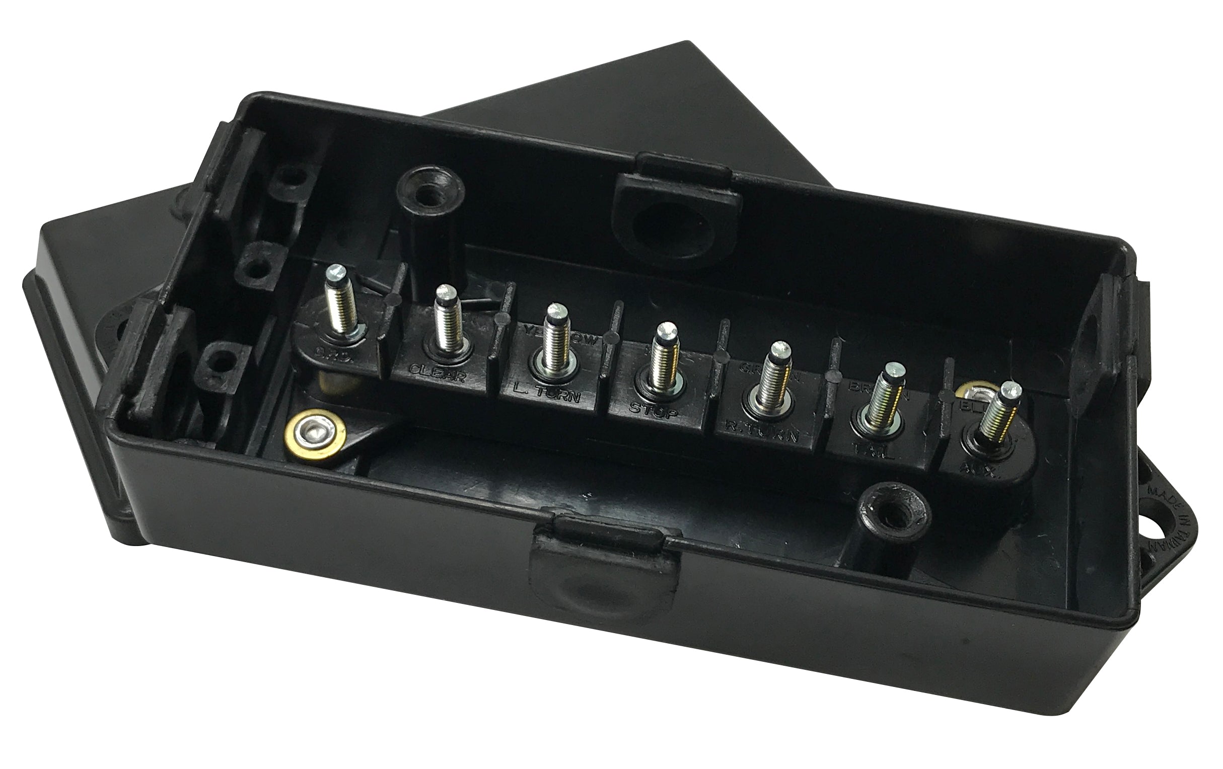 Black Plastic Seven Stud Terminal Weather Junction Box – Sherco-Auto.com