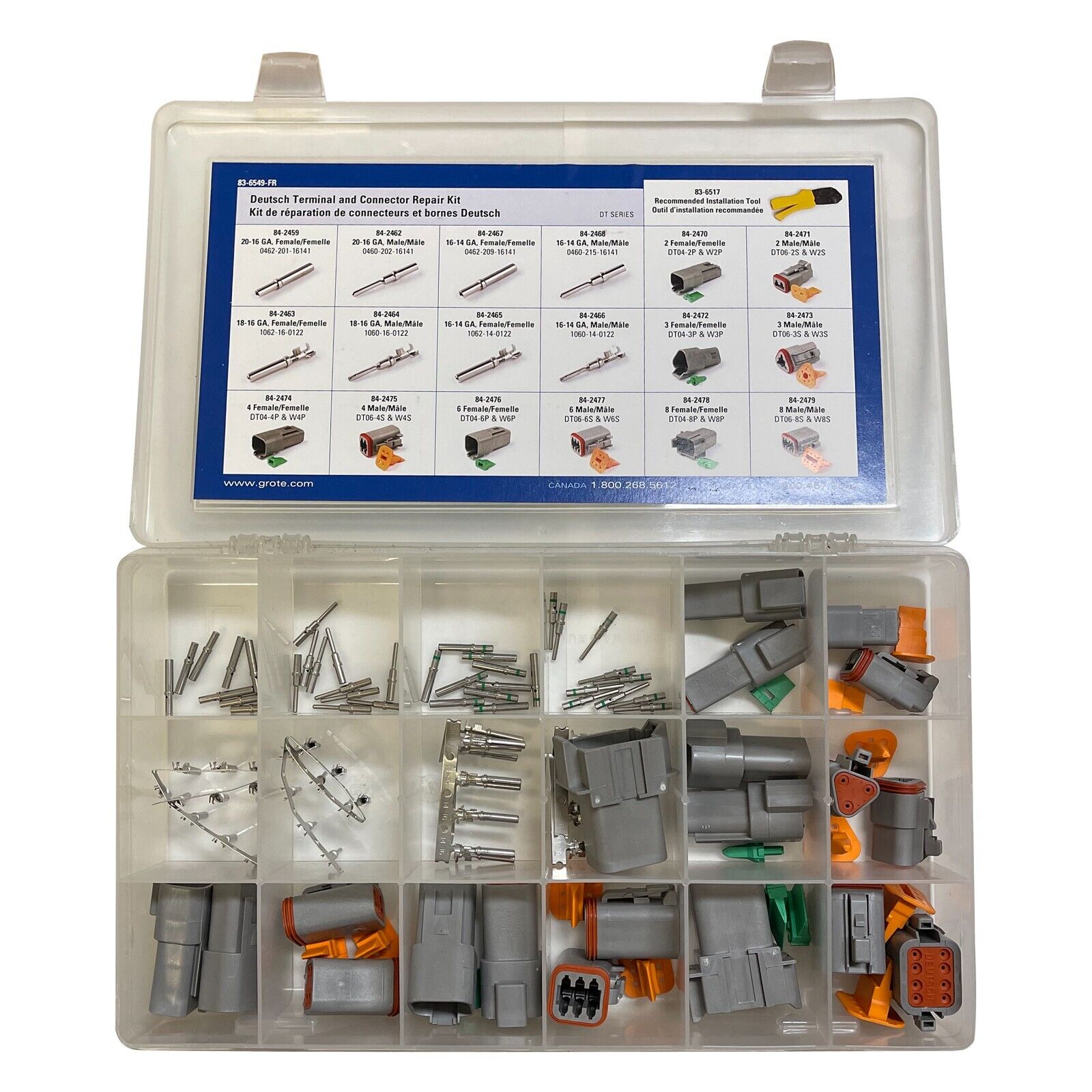 Grote 83-6549 Deutsch Terminal & Pin Connector Electrical Repair Assor ...