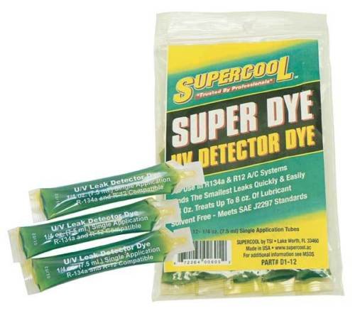 SUPERCOOL Super Dye D1-12 A/C UV Leak Detection Dye - .25 Oz - PK12 ...