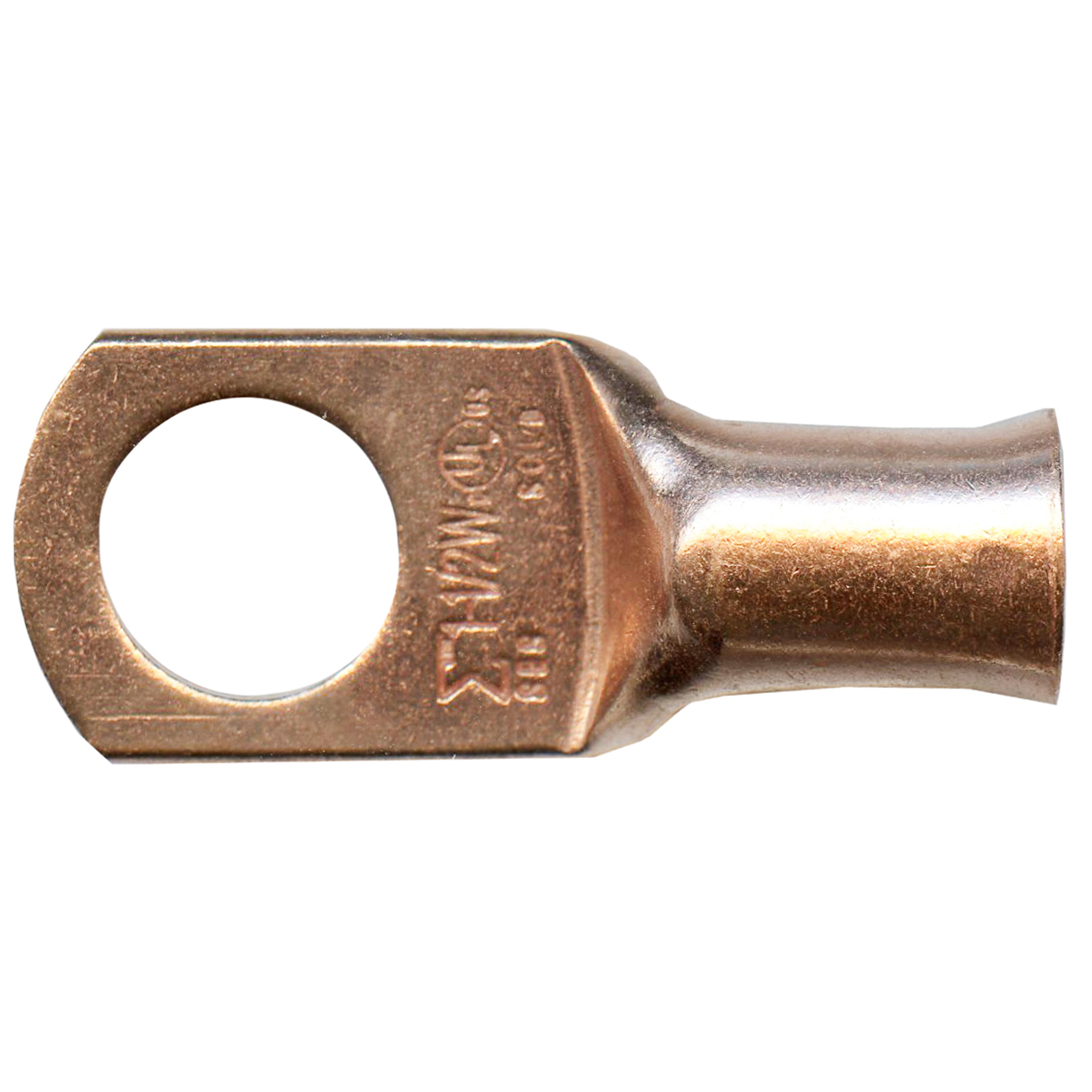 Standard Copper Lug 1 AWG 1/2" Ring Size - 10 or 100 Pack – Sherco-Auto.com