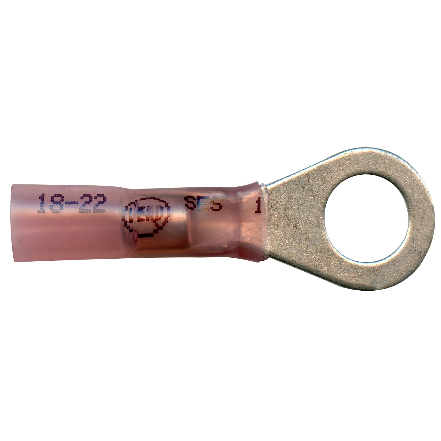 Elektralink Heat Shrink & Solder Red Ring Terminal 22-18 Gauge 5/16" S ...