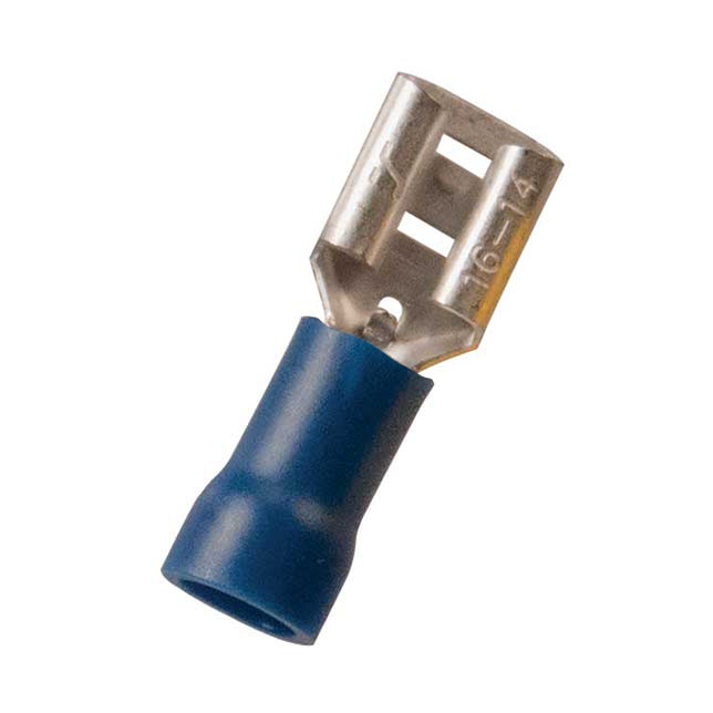 Vinyl Insulated Blue Female Quick Disconnect Connector 16-14 Gauge .18 ...