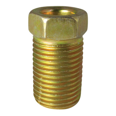 Long Standard Steel Invert Flare Tube Nut - 1/4" x 7/16" - 24 TPI - 10 ...