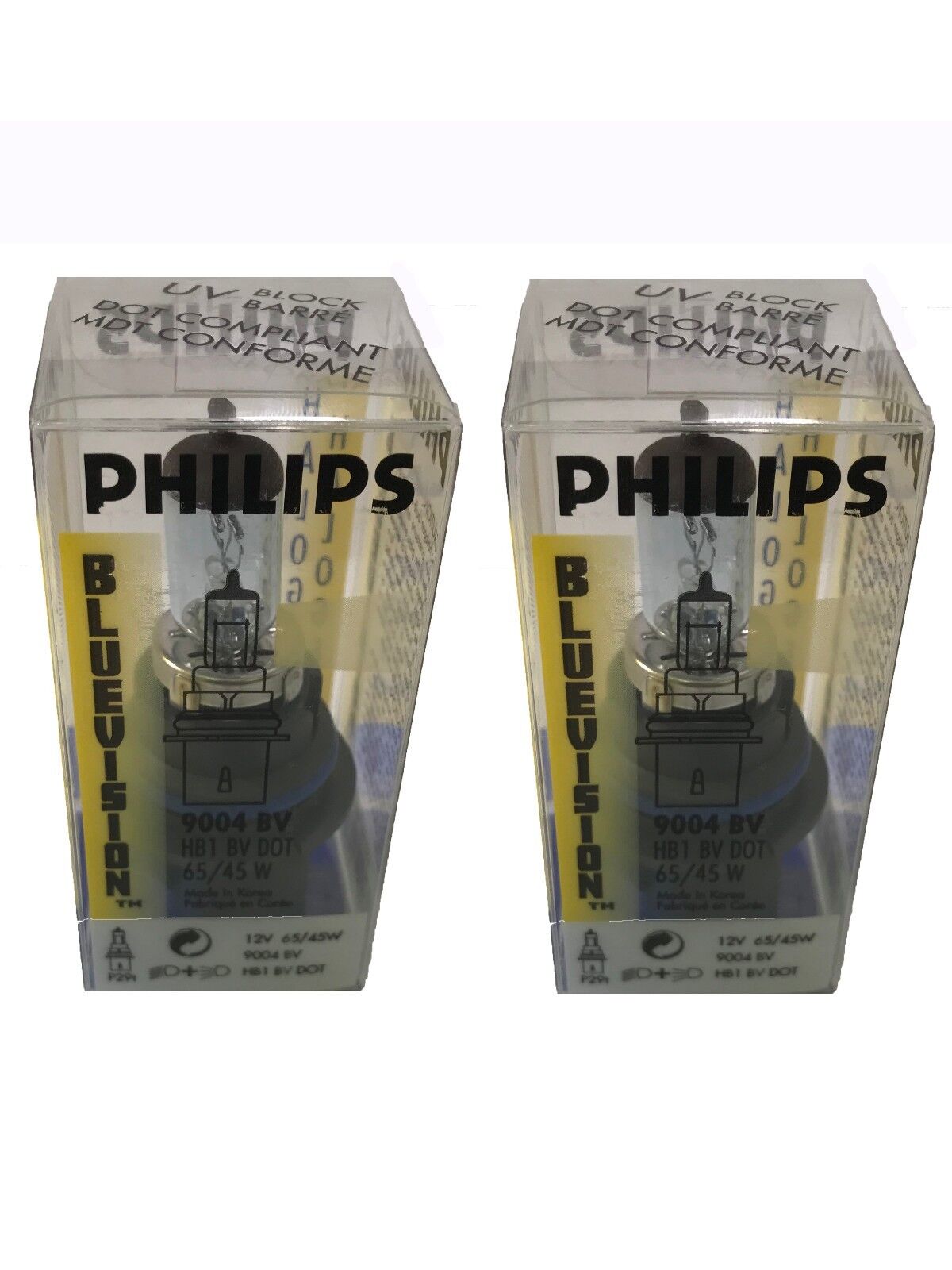 Philips Blue Vision 9004 BV Headlight Bulb Headlamp Lamp Blue Halogen ...
