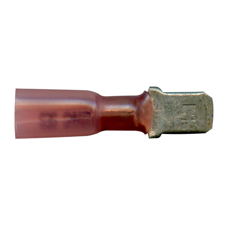 Heat Shrink & Crimp Red Male Quick Disconnect 22-18 Gauge .250 Tab - 1 ...