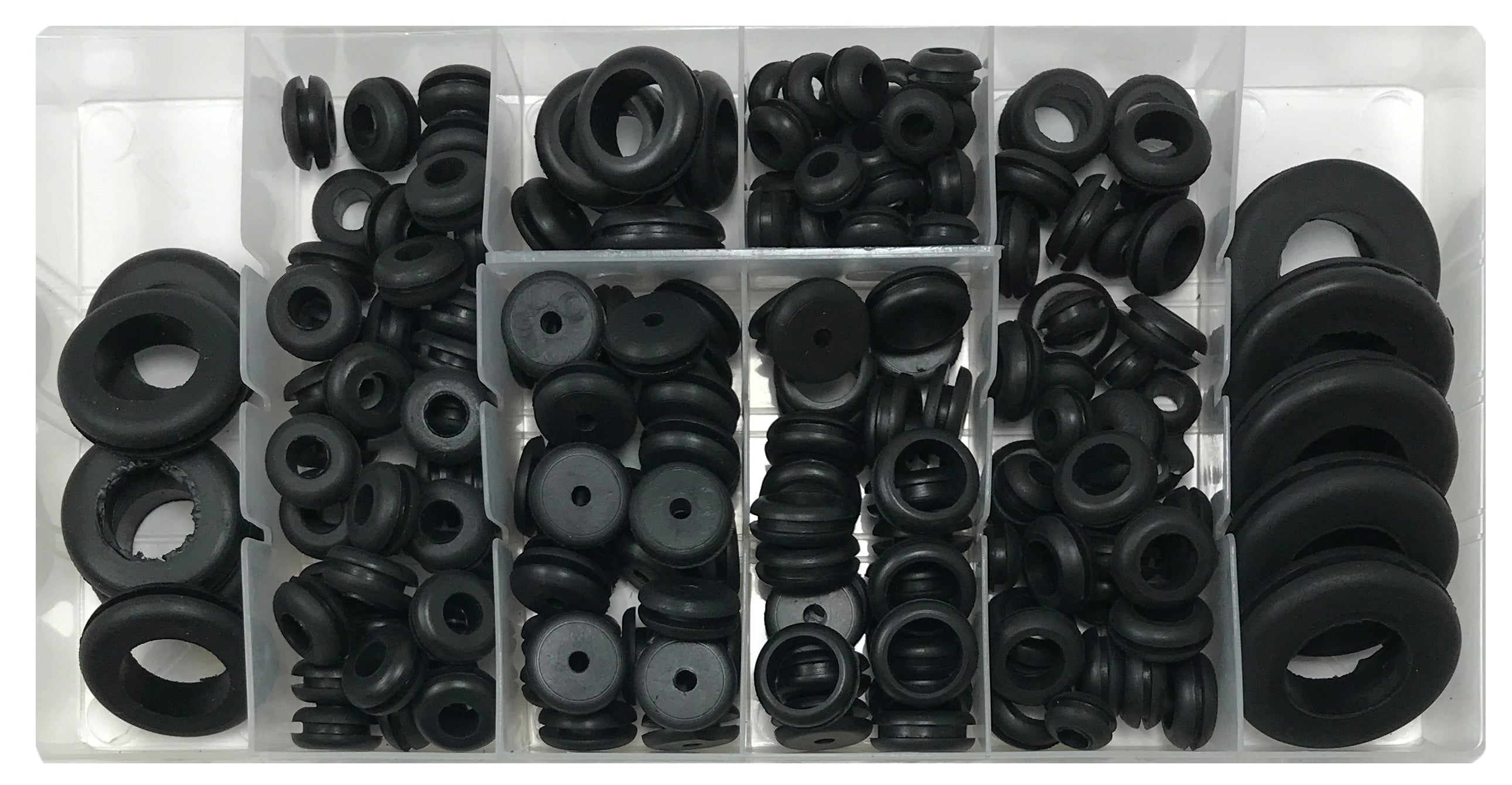 180 Piece Rubber Grommet Eyelet Ring Gasket Assortment Kit – Sherco ...