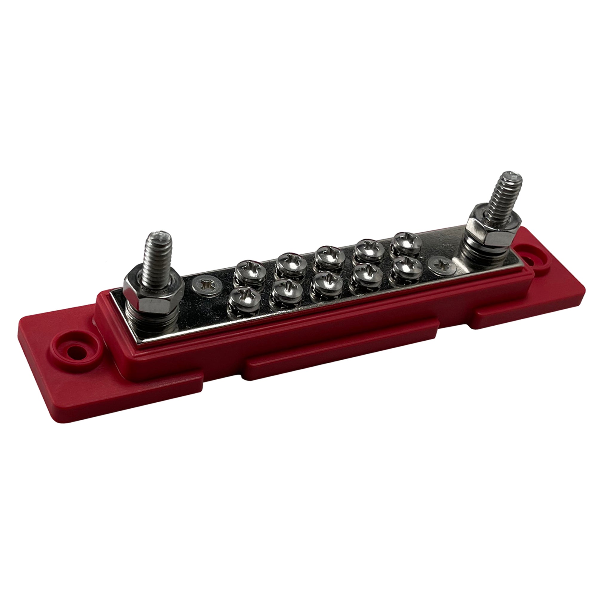 10 Point Terminal Busbar - (2) 1/4" Posts – Sherco-Auto.com