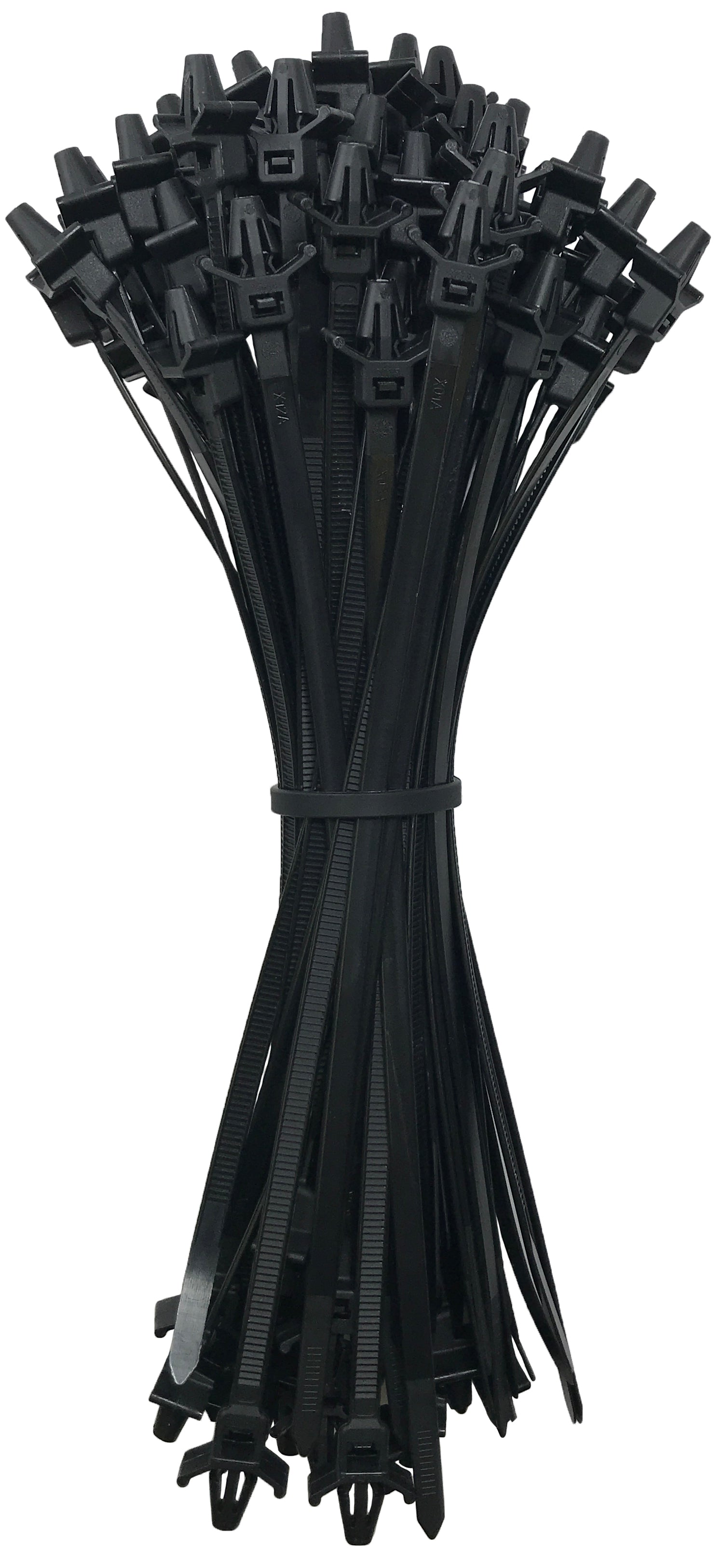 Arrow Head Push Mount Black 7" Inch Cable Ties 50 lbs - 100 Pack ...