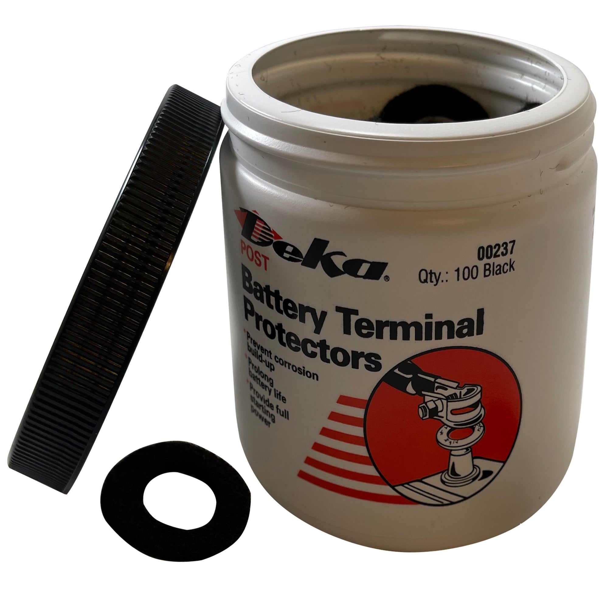 Black Battery Terminal Protectors - Top Post, Jar of 100, USA Made ...