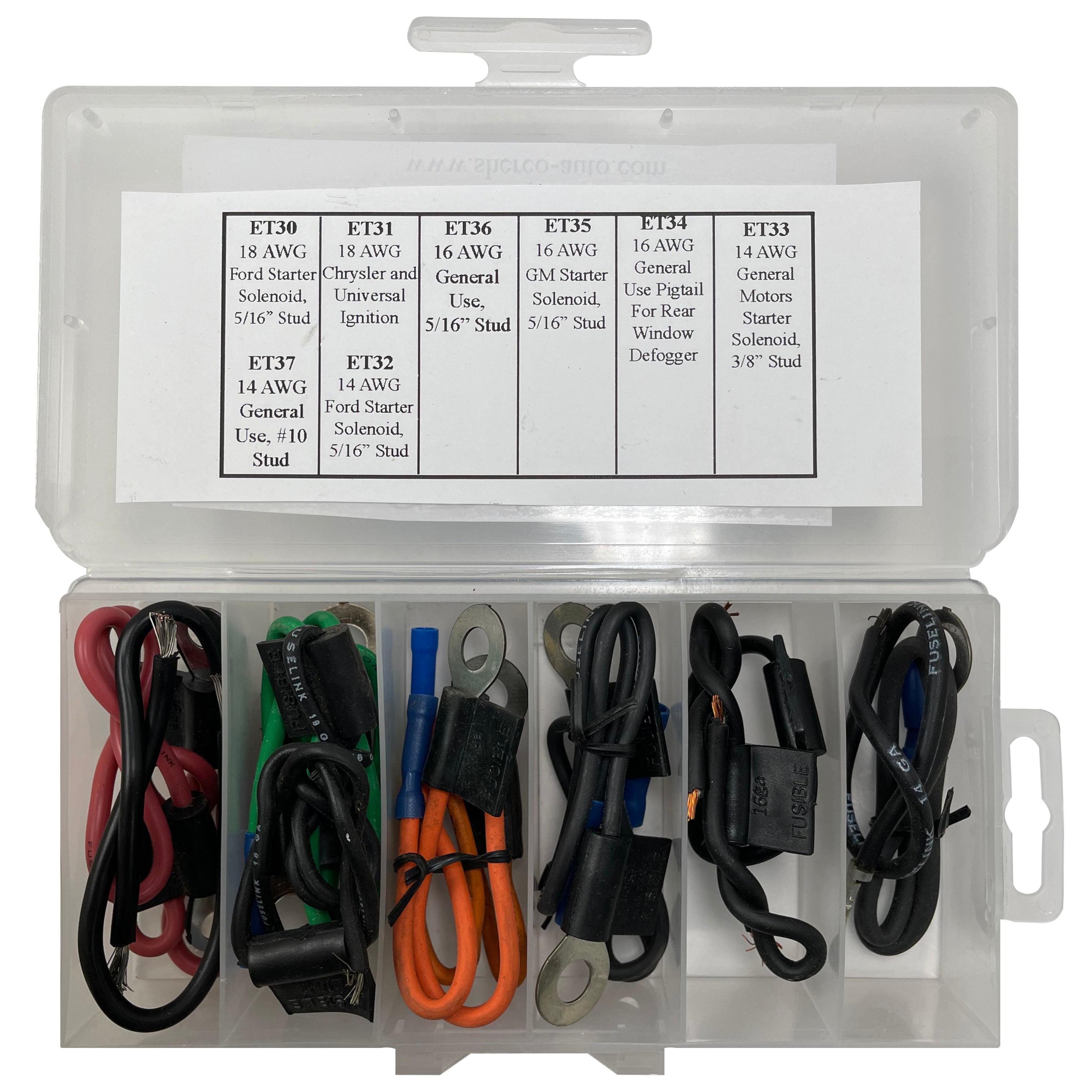 16 Piece Master Fusible Link Kit - 2 Each of 8 Types – Sherco-Auto.com
