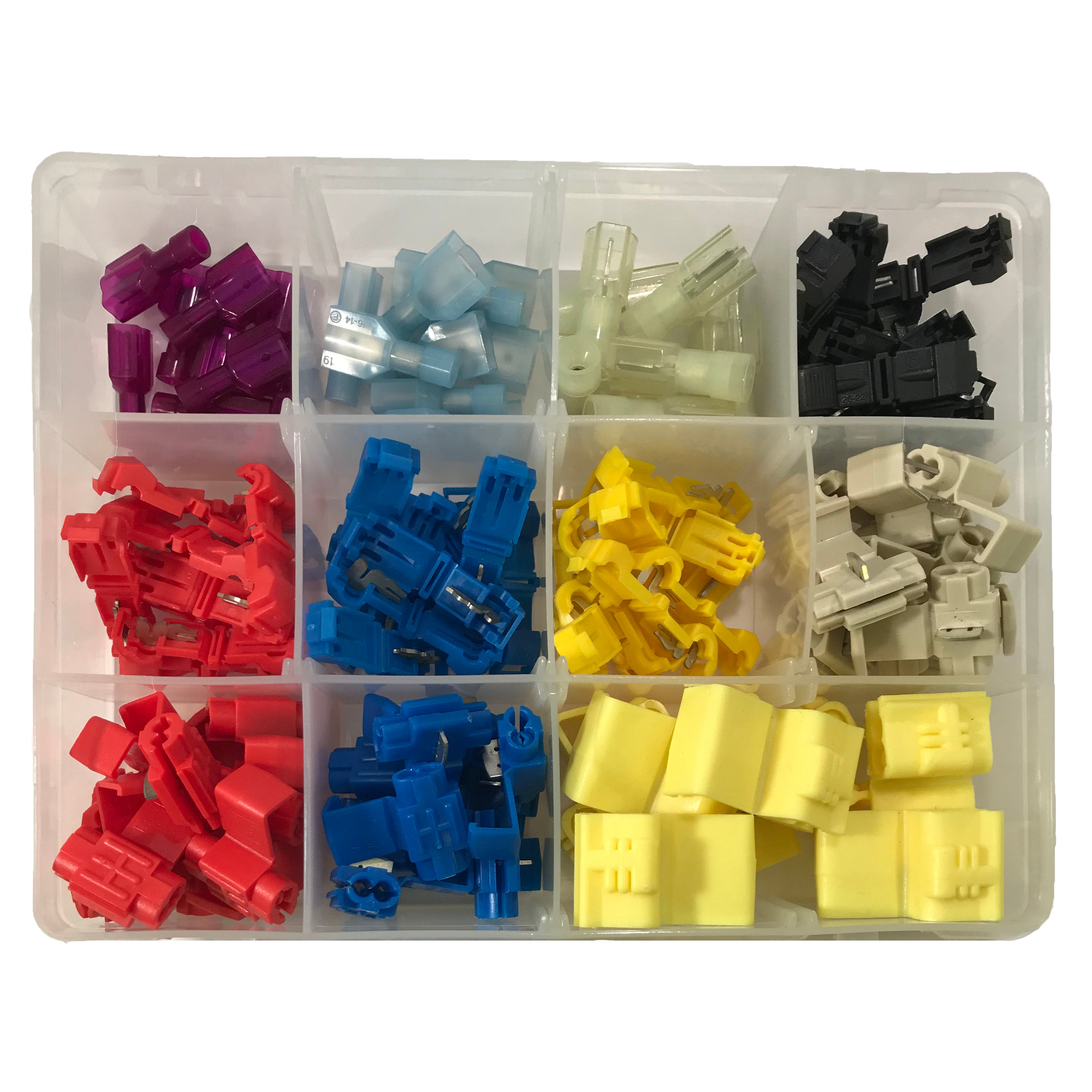 110 Piece T-Tap Quick Splice Terminal Connector Assortment Kit – Sherco ...