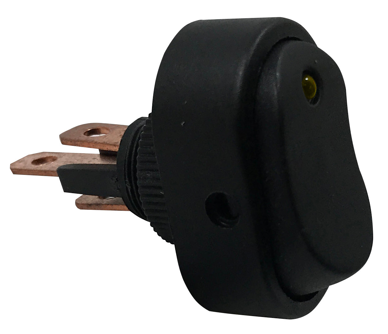 Amber LED Illuminated Rocker Switch ON / OFF SPST - 16 Amps @12 Volt ...