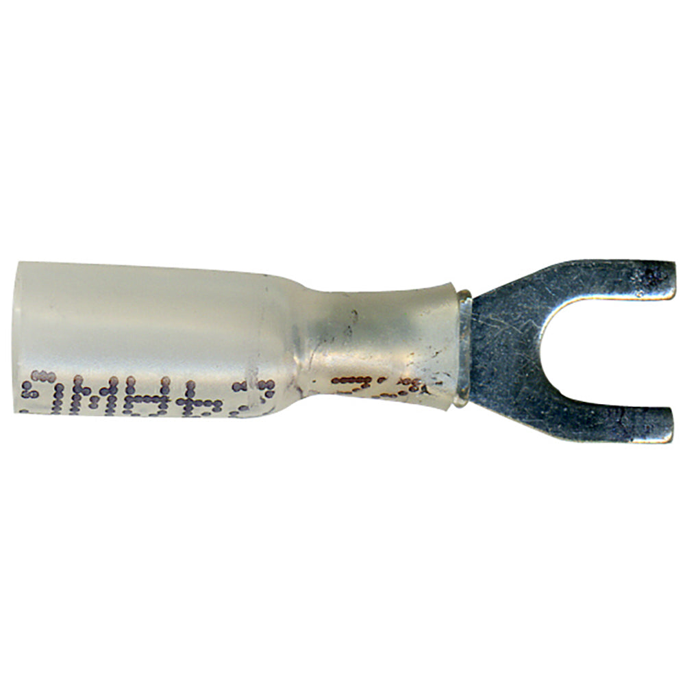 Heat Shrink & Crimp White Spade Terminal 26-24 Gauge #4 Stud - 100 Pac ...