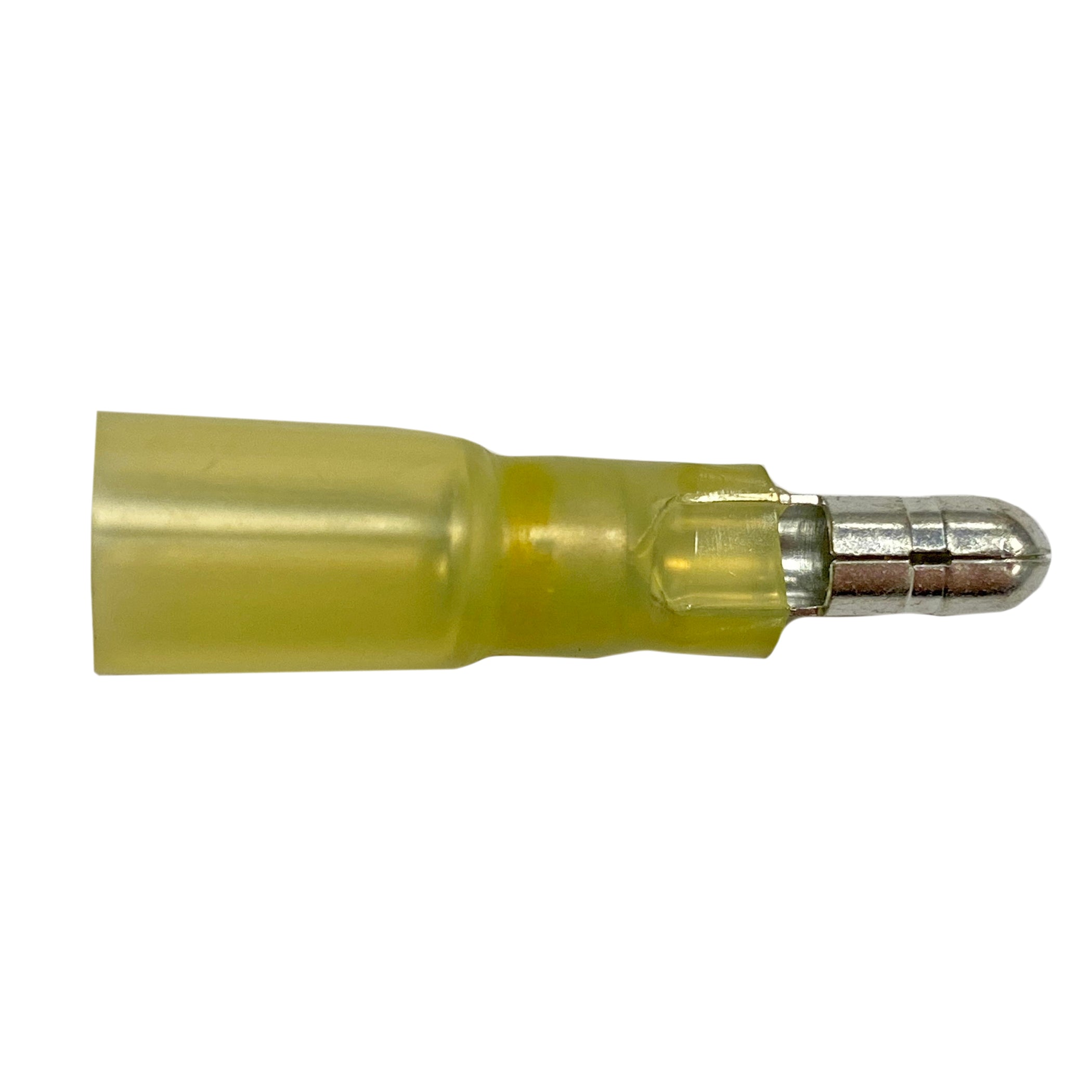 Heat Shrink & Crimp Yellow Male Bullet Connector 12-10 Gauge .195 Tab ...
