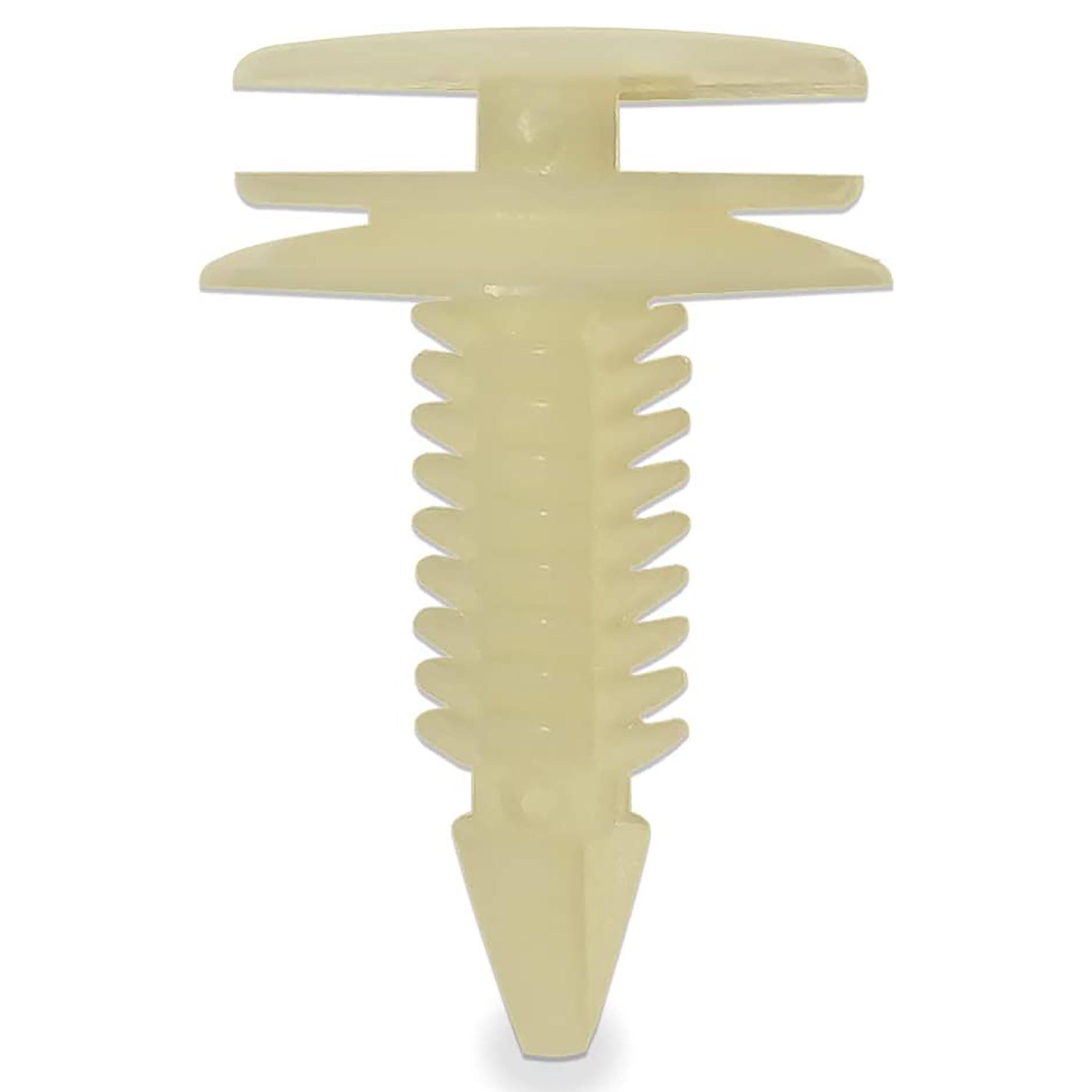 White Nylon Door Trim Panel Clip Retainer - 7 MM Hole 24 MM Stem 18 MM ...