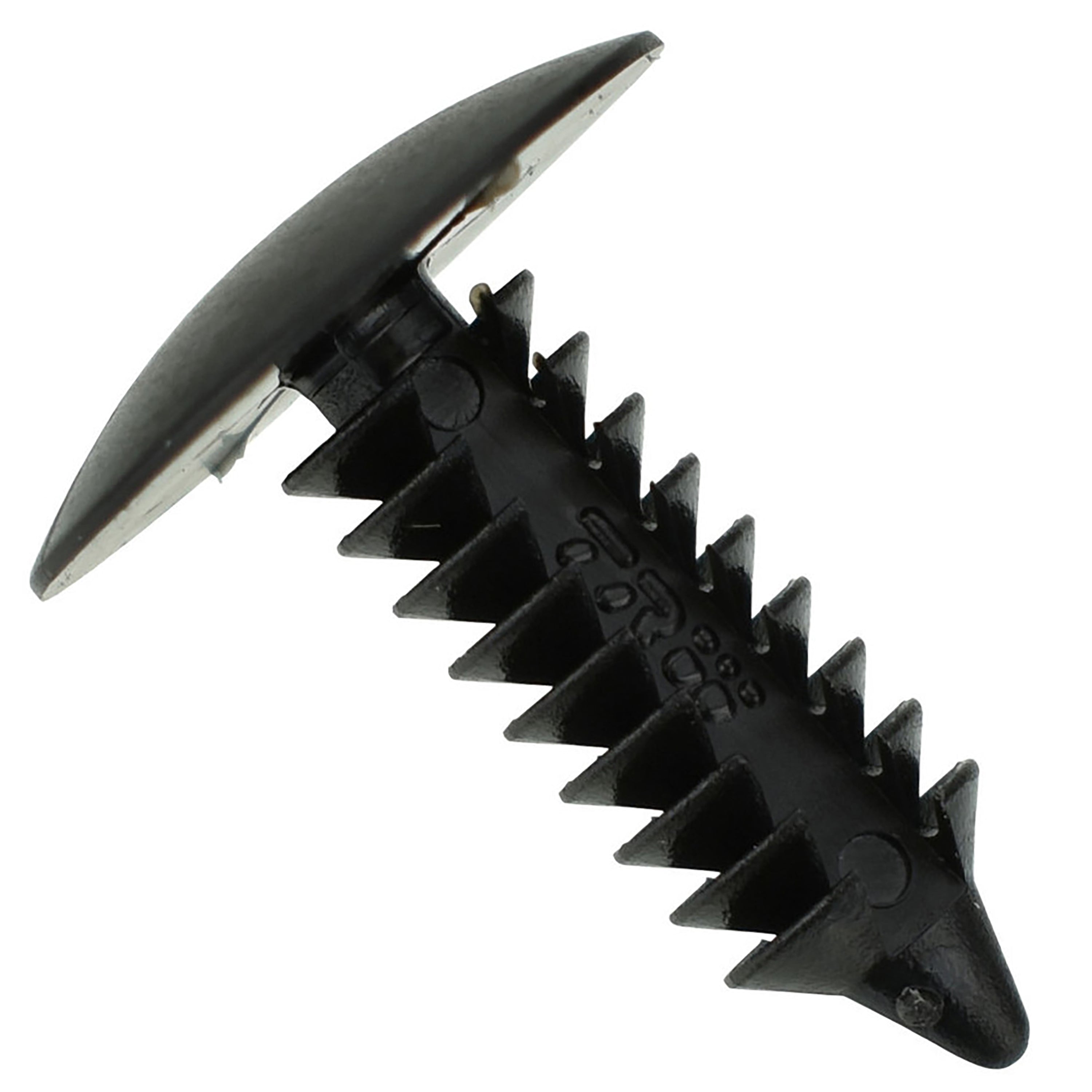 Black Nylon Shield Clip Retainers - 7/32" Hole - 3/4" Stem - 21/32" He ...