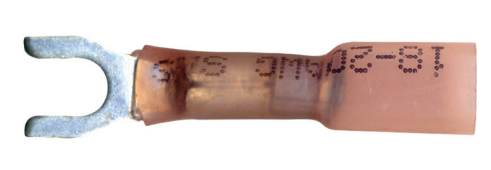 Multilink Heat Shrink Crimp & Solder Spade Terminal 22-18 AWG #8 Stud ...