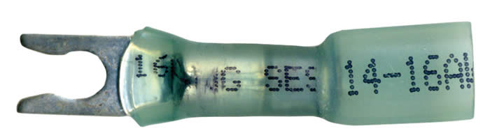 Multilink Blue Spring Spade Terminals 14-16 AWG #6 Stud - 10 to 500 Pa ...