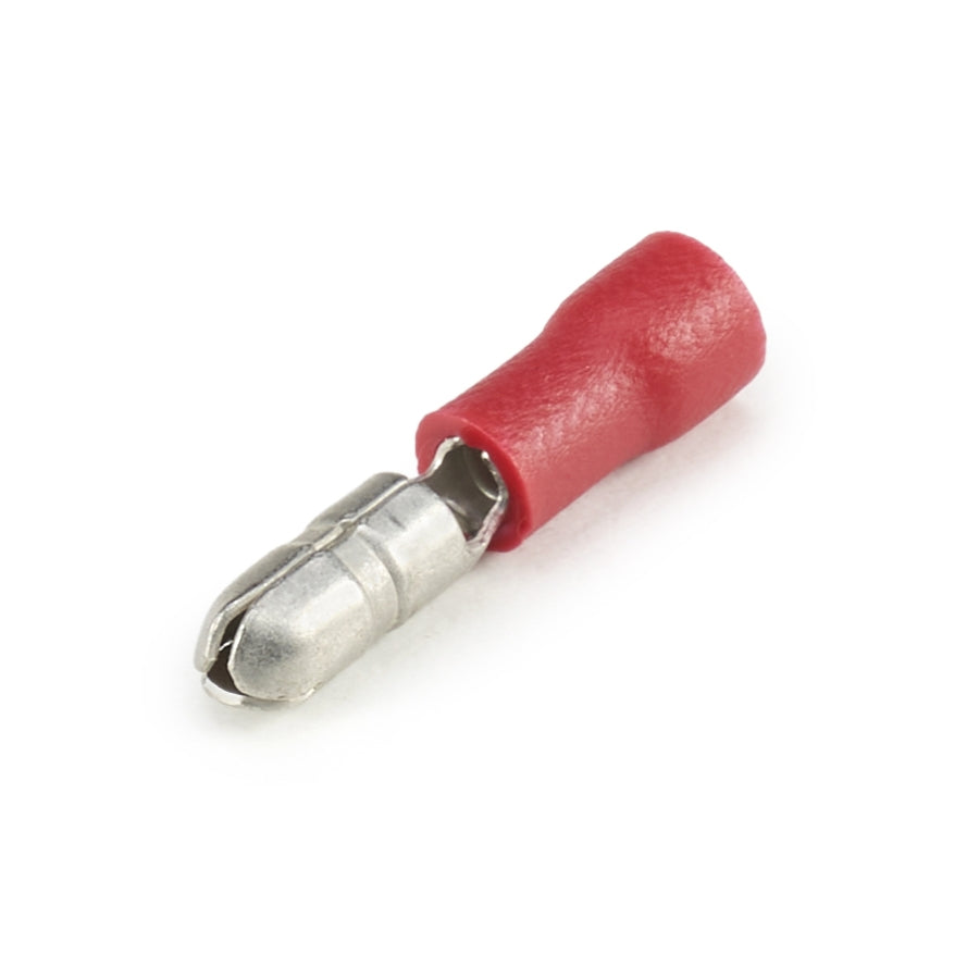Vinyl Insulated Red Male Bullet Connector 22-18 Gauge .156 Tab - 100 P ...