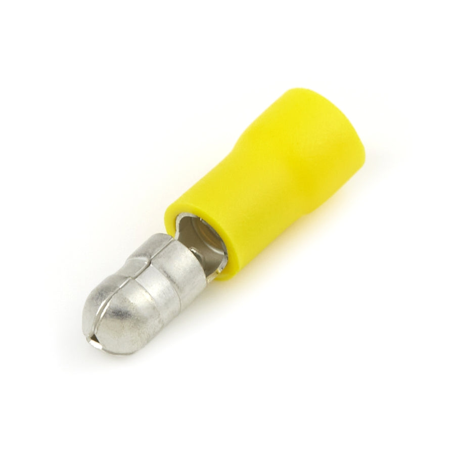Vinyl Insulated Yellow Male Bullet Connector 12-10 Gauge .195 Tab - 10 ...
