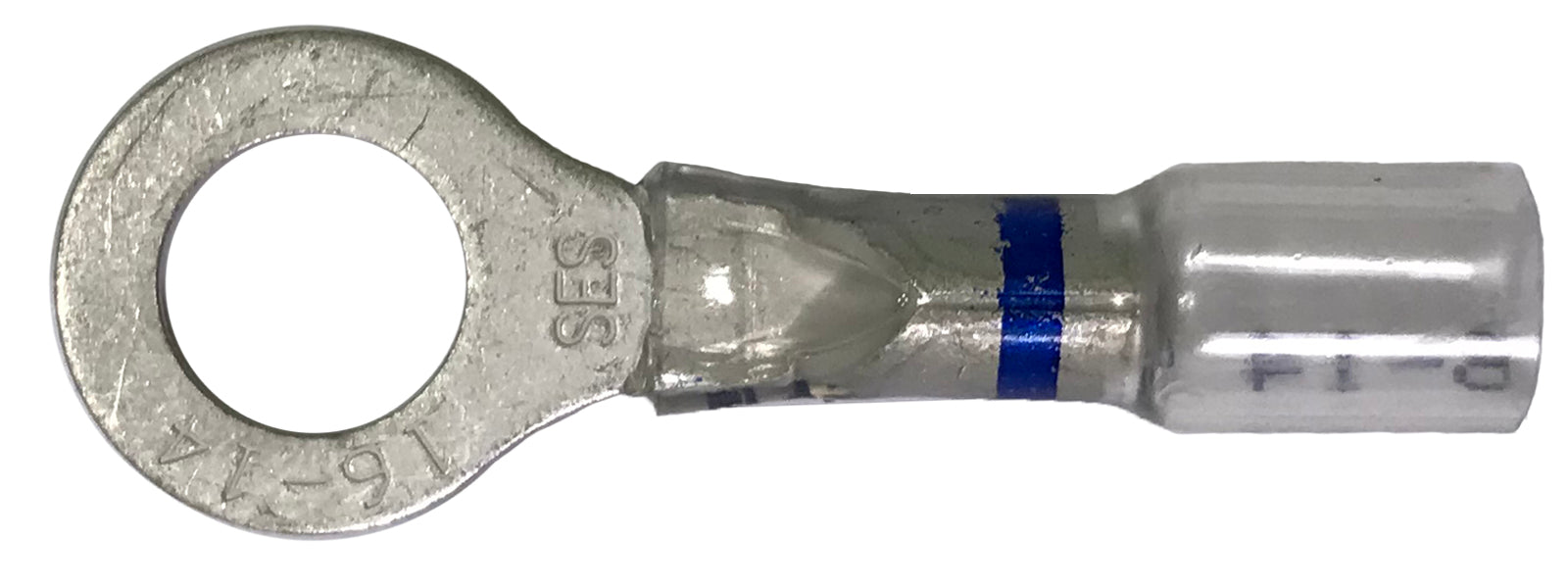 Optiseal Clear Heat Shrink & Crimp Blue Ring Terminal 16-14 Gauge 5/16 ...