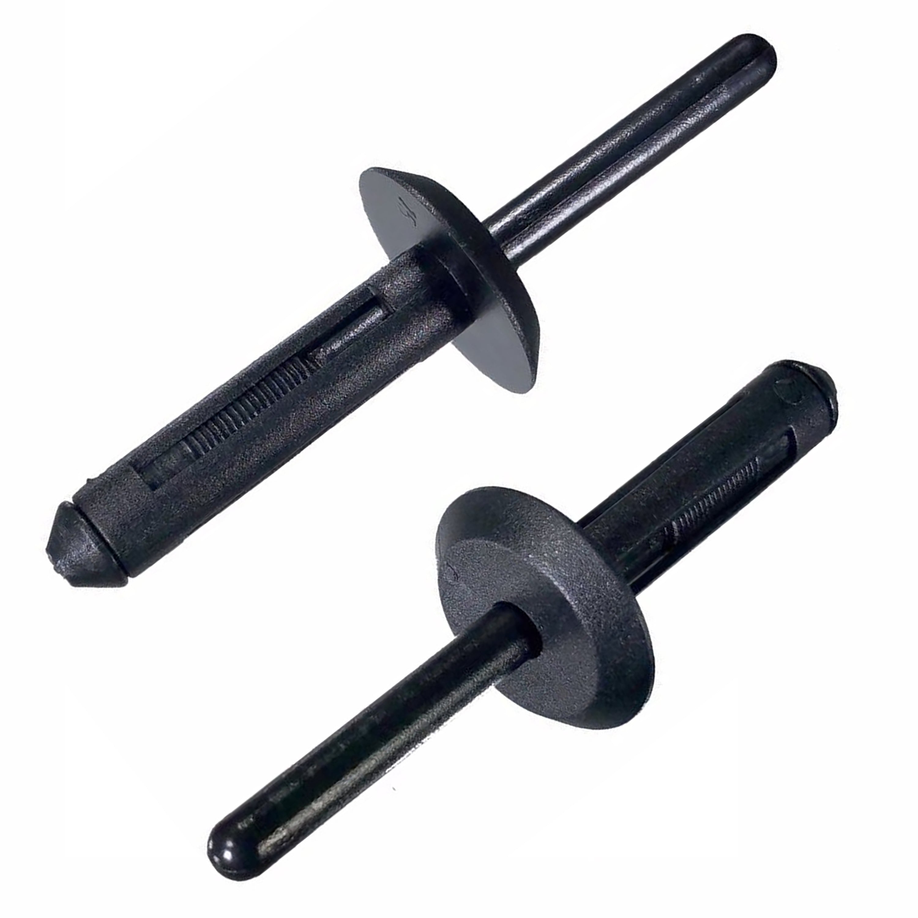 Black Nylon Blind Rivets Mandrel Retainer - 1/4" Dia. - 21/32" Flange ...