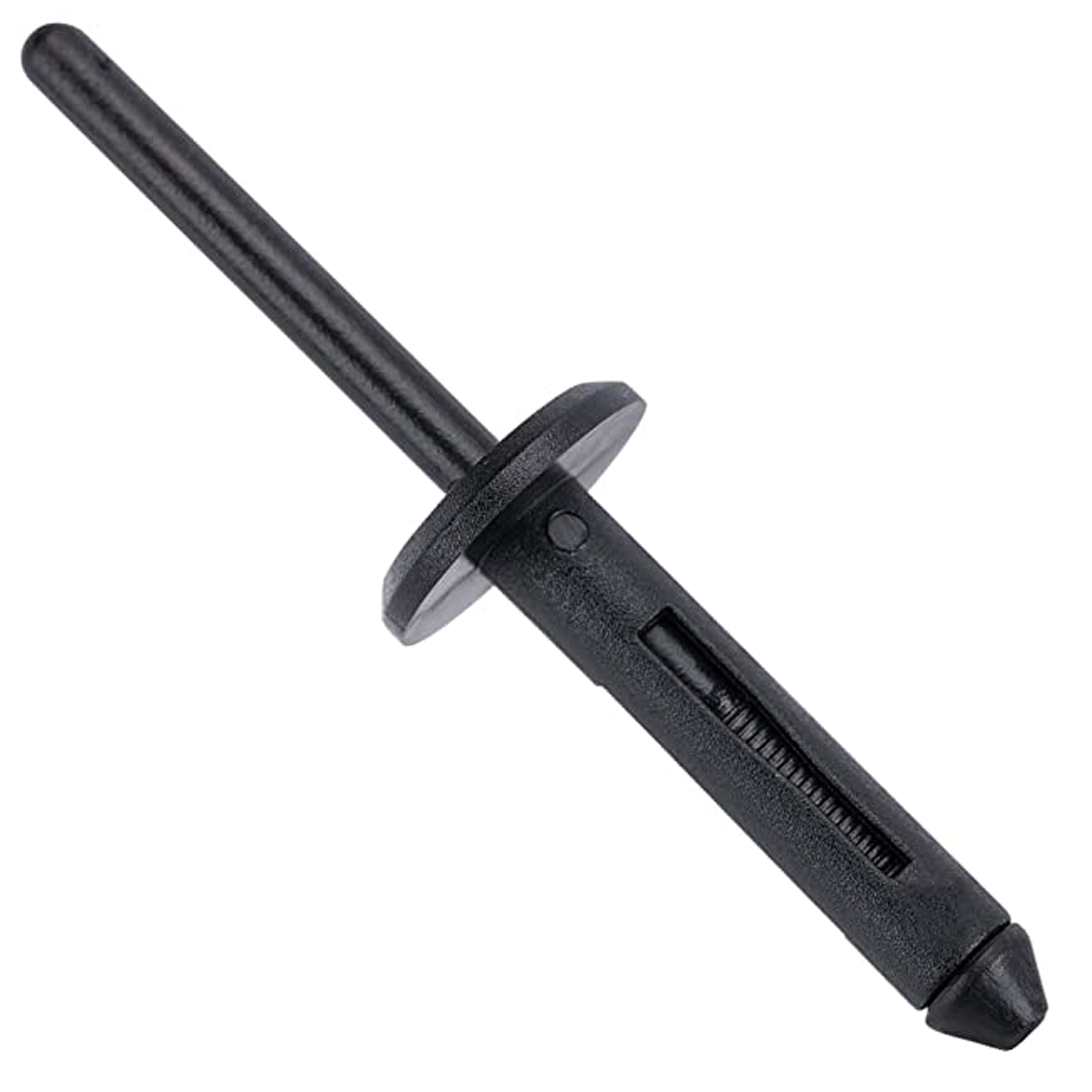 Black Nylon Blind Rivets Mandrel Retainer - 13/64" Dia. - 15/32" Flang ...