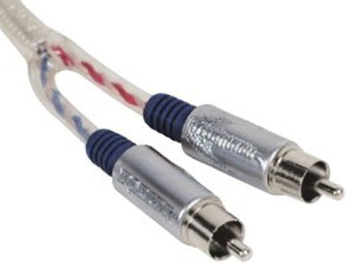 3' Ft Blue RCA Cable 2-Channel Audio Cable Twisted Pair w/ Foil Shield ...