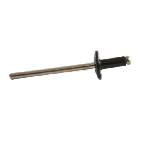 Black Aluminum Rivet- Steel Mandrel Windshield Rail Rivet 1/8" Hole, 1 ...