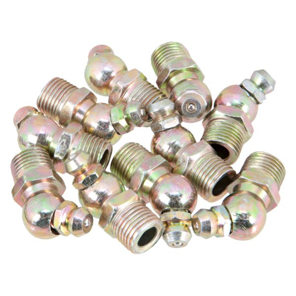 Short 45 Degree Grease Fitting - 1/8" NPT x -27 SAE - 10 Pack – Sherco ...